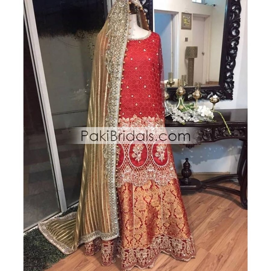 Pakistani Banarsi Bridal Lehenga 597 - Pakistan Bridal Dresses
