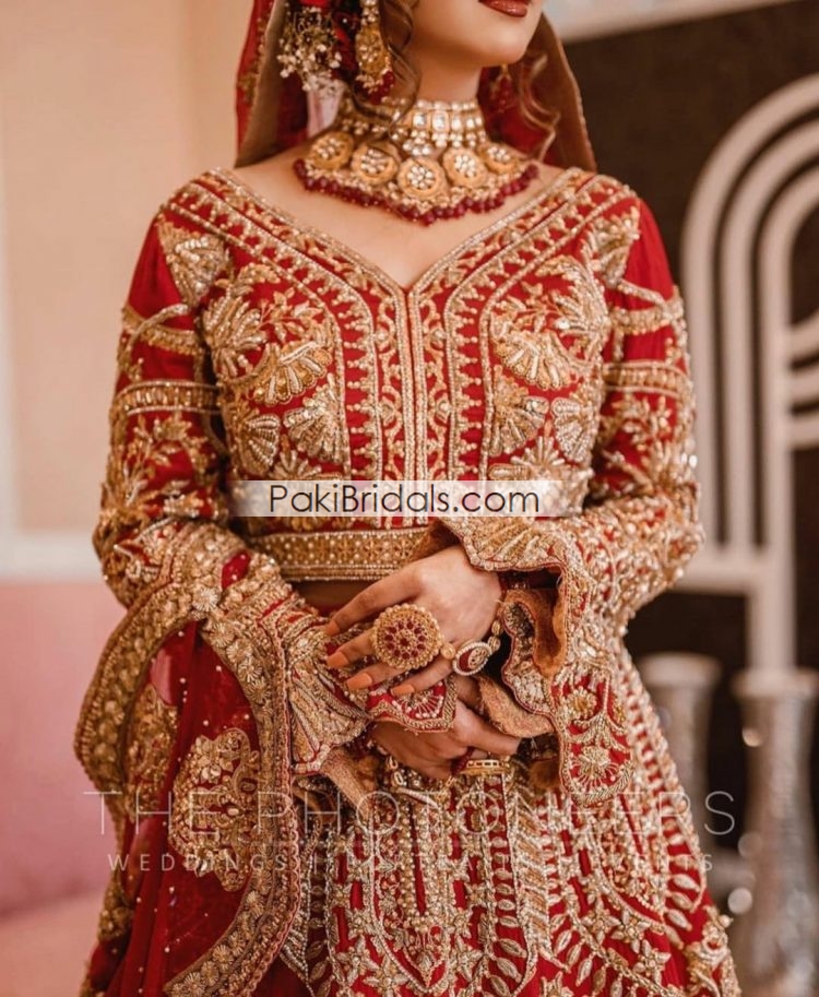 Pakistani Barat Maxi Wedding Dress 785 - Pakistan Bridal Dresses