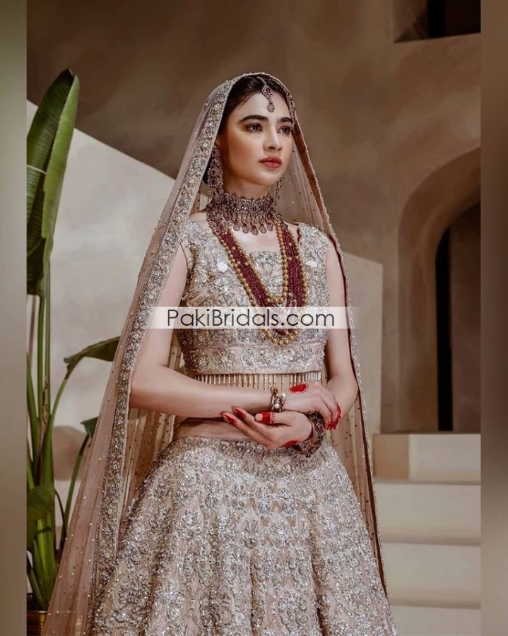 Peach Pakistani Bridal Lehenga Dress 793 - Pakistan Bridal Dresses